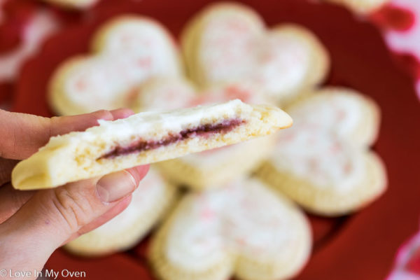 Raspberry Filled Sugar Cookies | Love In My Oven
