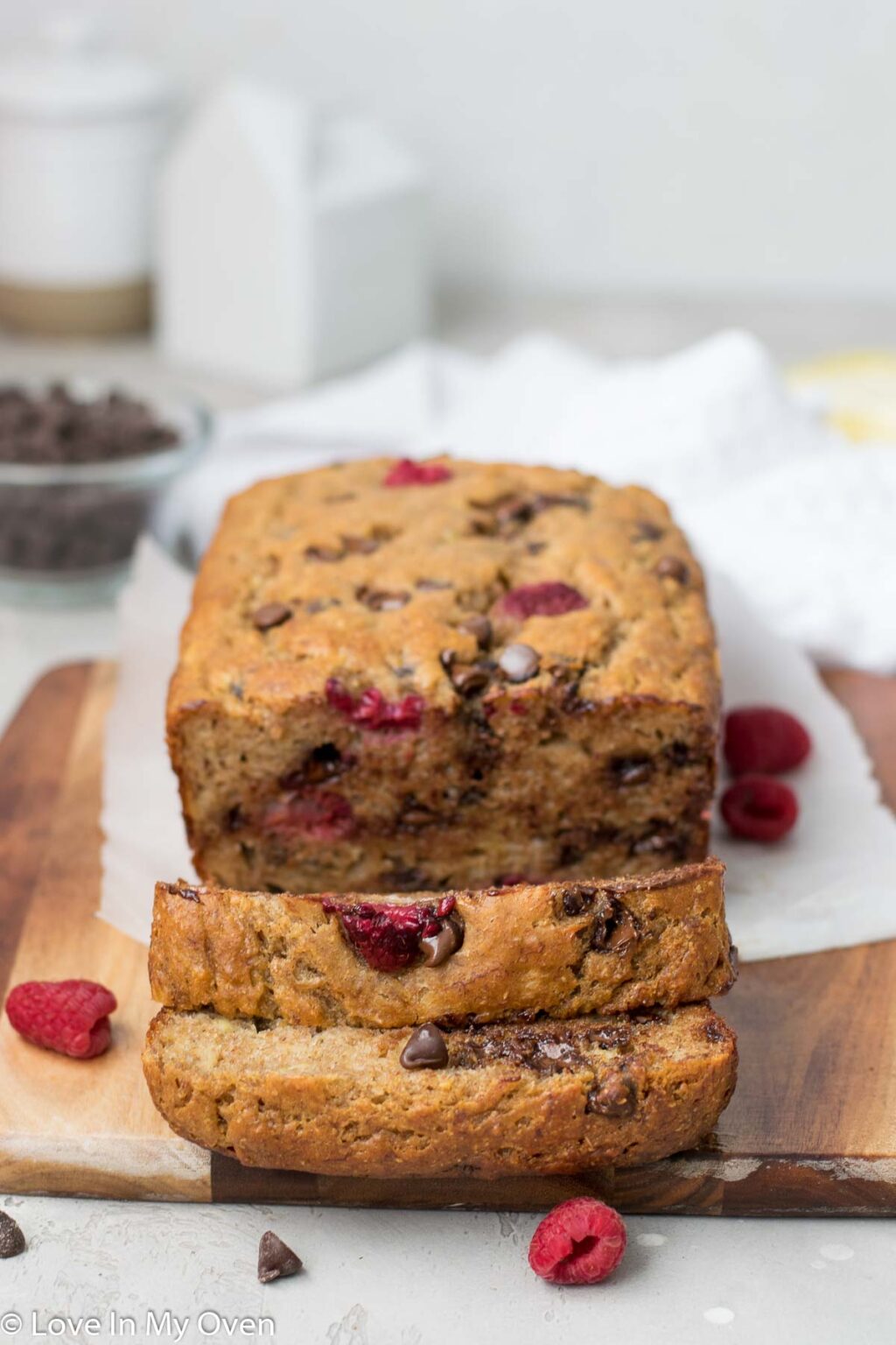 Raspberry Banana Bread - Love In My Oven