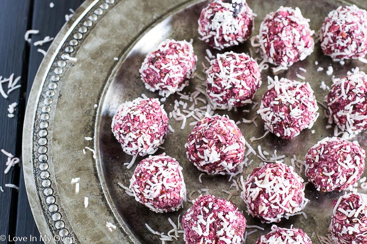 Raspberry Coconut Bites | Love In My Oven
