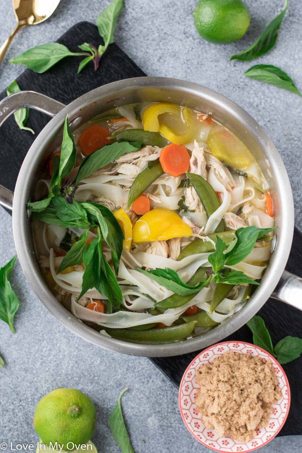 Spicy Thai Chicken Noodle Soup - Love In My Oven
