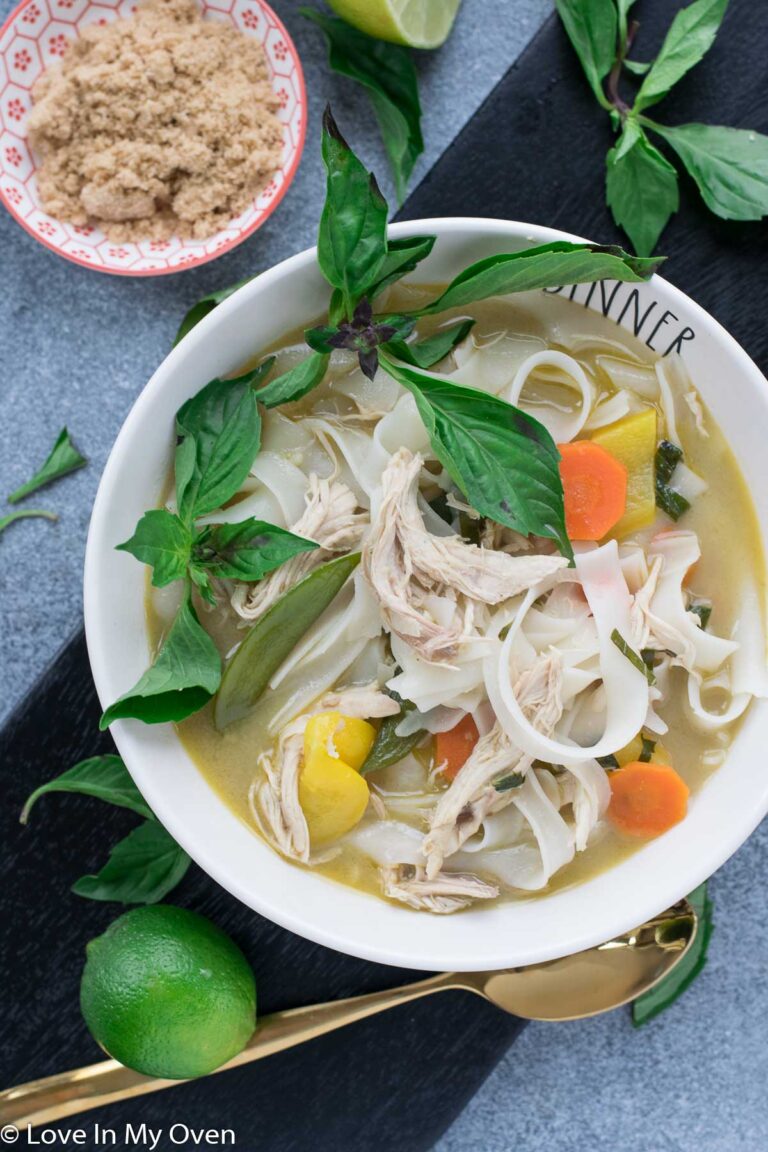 Spicy Thai Chicken Noodle Soup - Love In My Oven