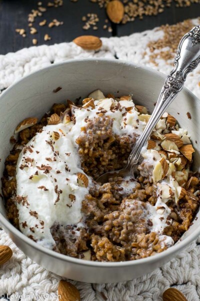 Almond Java Breakfast Bulgur - Love In My Oven