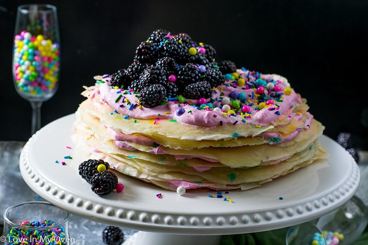 Funfetti Crepe Cake - Love In My Oven