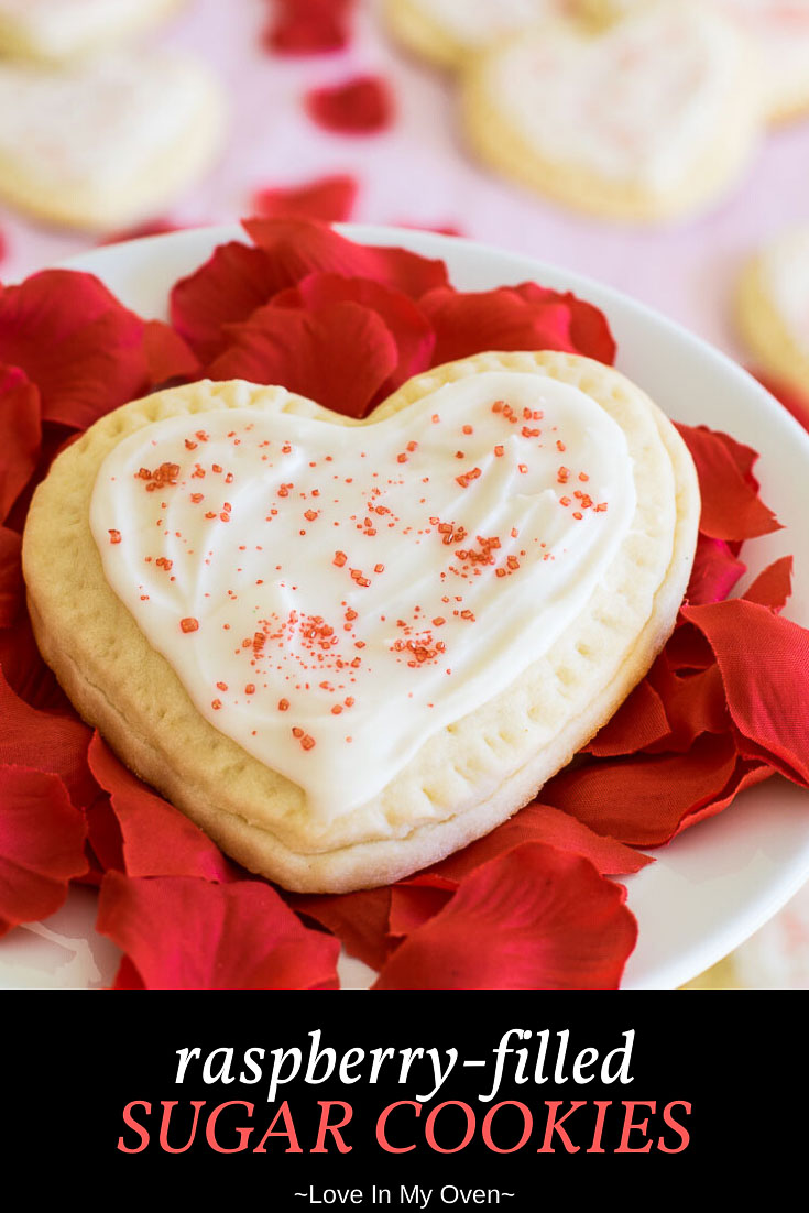 Raspberry Filled Sugar Cookies | Love In My Oven