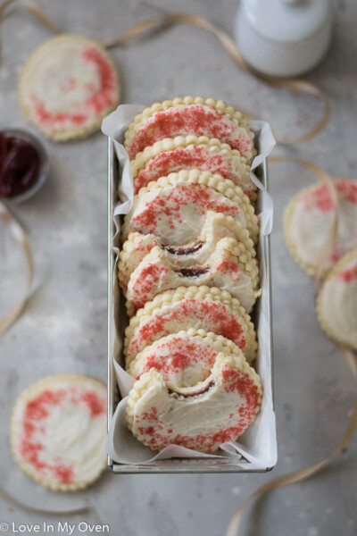 Raspberry Filled Sugar Cookies - Love In My Oven