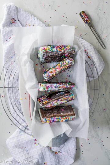 Birthday Cake Ice Cream Sandwiches - Love In My Oven