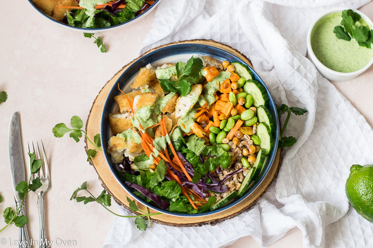 Crispy Fish Buddha Bowl - Love In My Oven