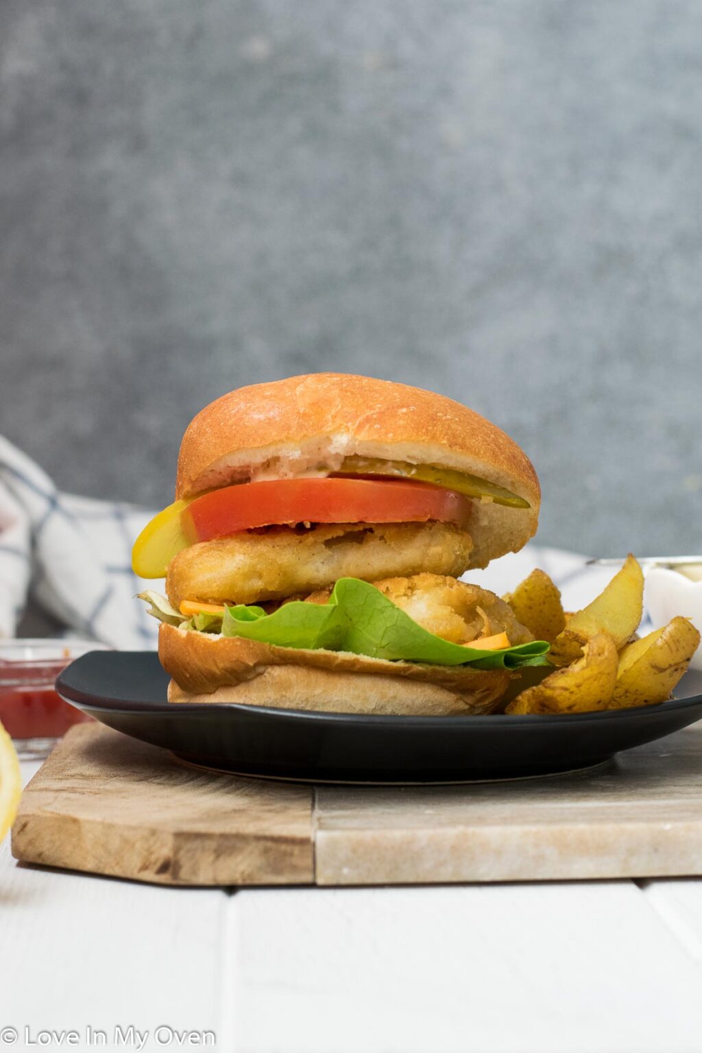 Crispy Fish Burgers - Love In My Oven