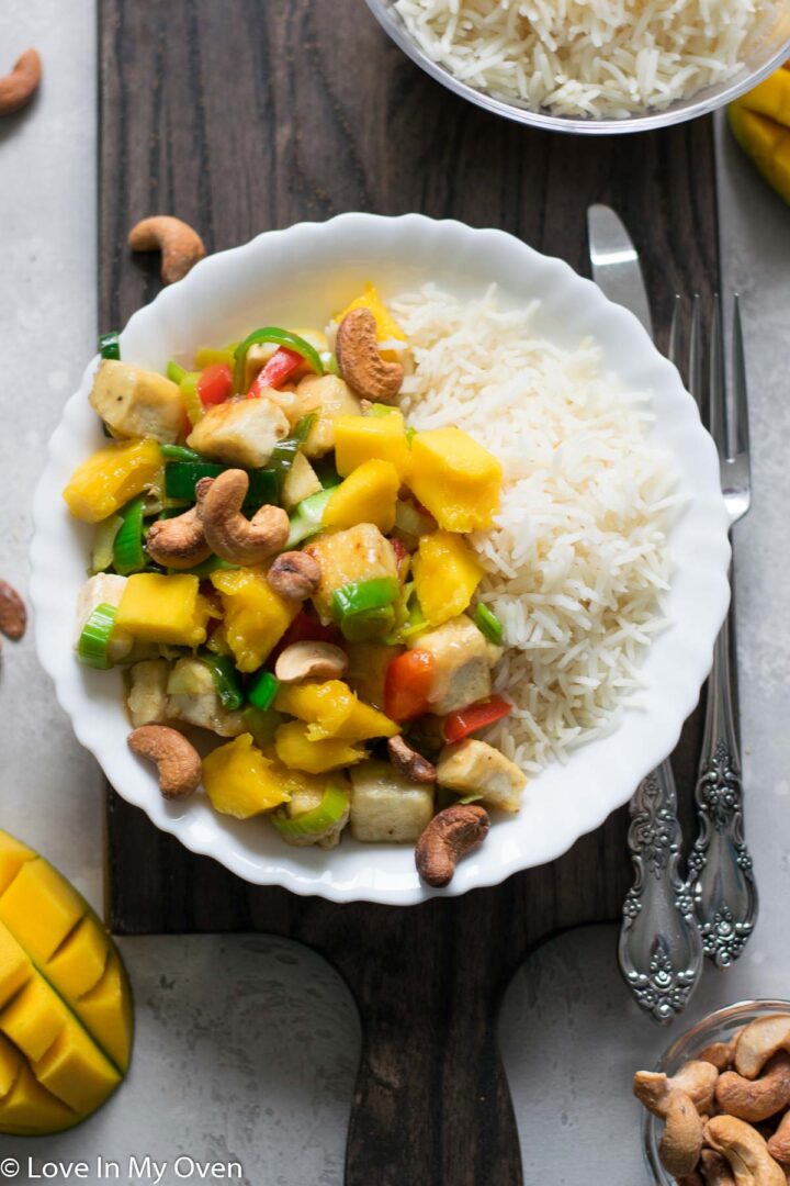 Mango Tofu Stir Fry - Love In My Oven