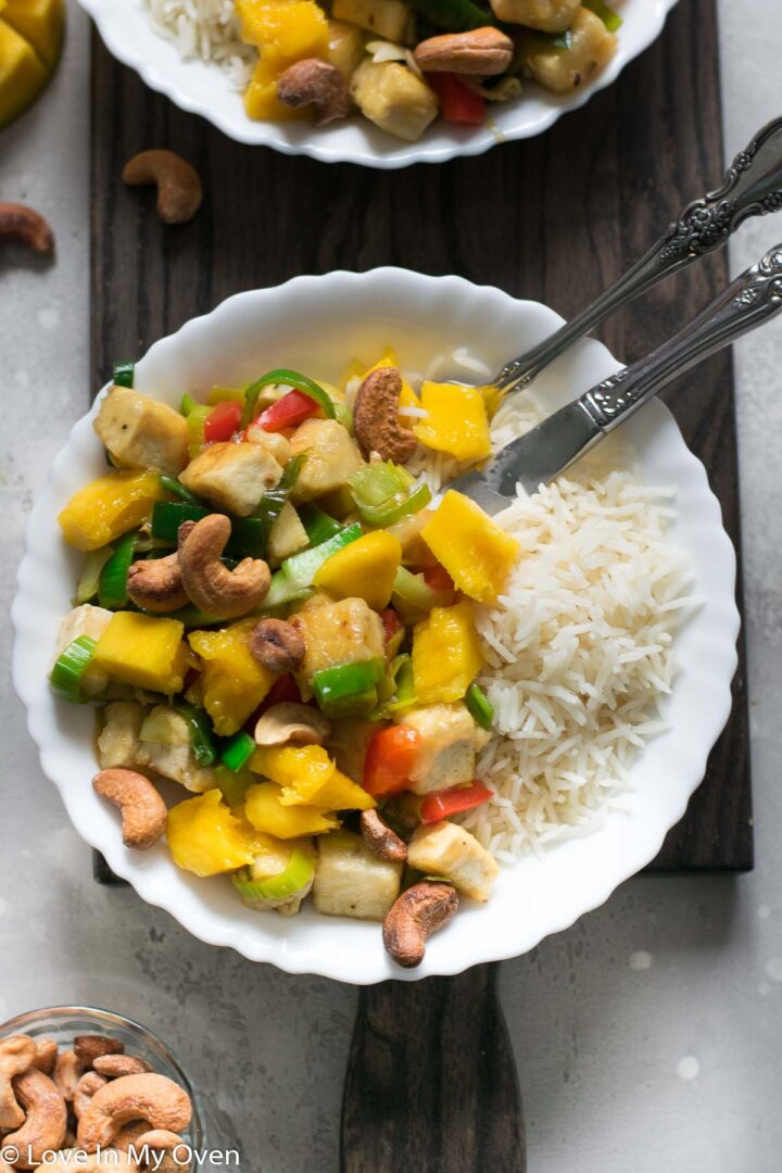 Mango Tofu Stir Fry - Love In My Oven