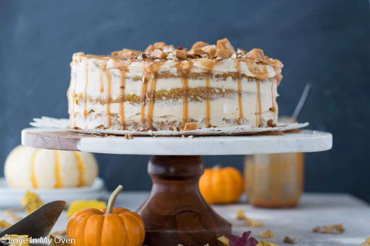 Pumpkin Caramel Cake - Love In My Oven