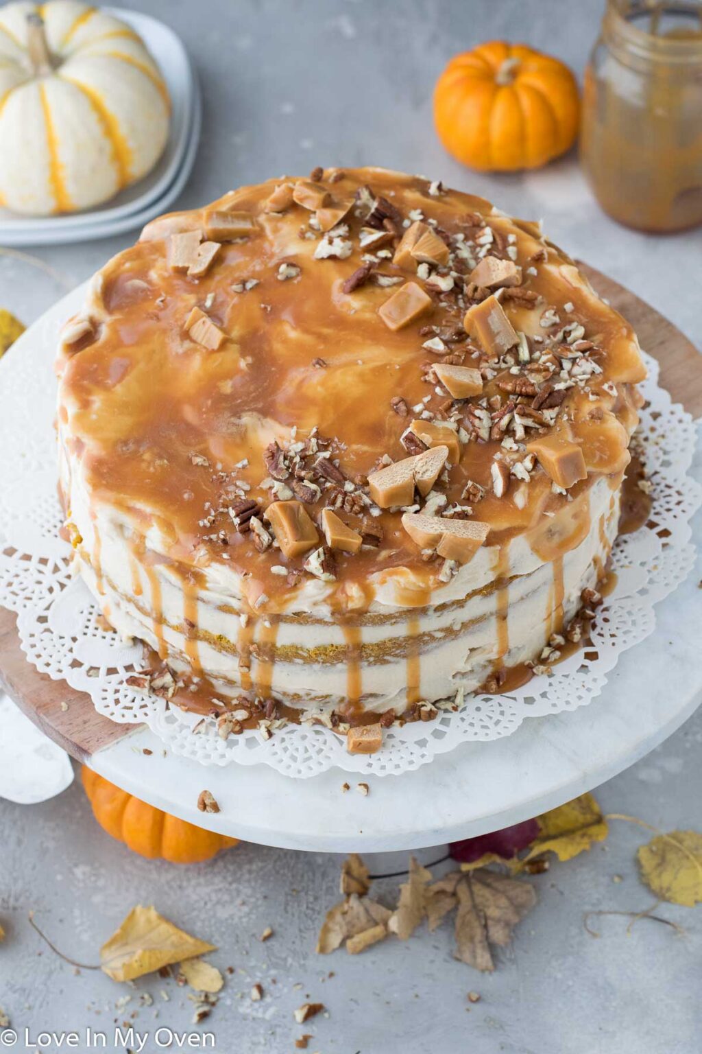 Pumpkin Caramel Cake - Love In My Oven