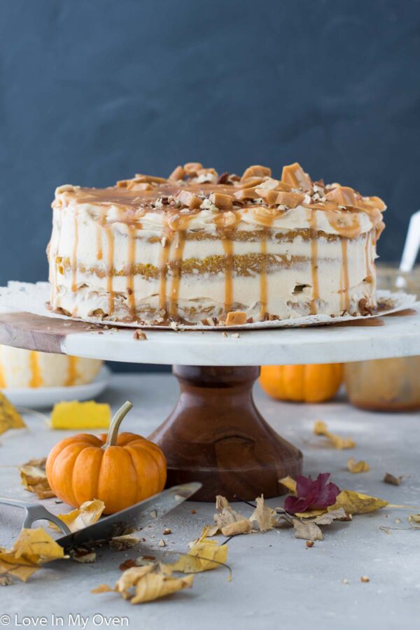 Pumpkin Caramel Cake - Love In My Oven