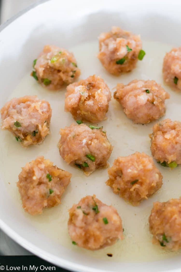 Thai Chicken Meatballs - Love In My Oven