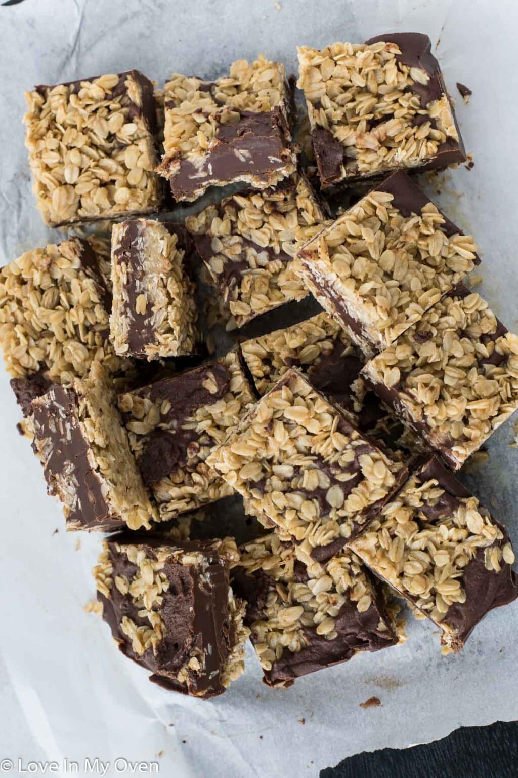 Gluten Free Oatmeal Fudge Bars - Love In My Oven