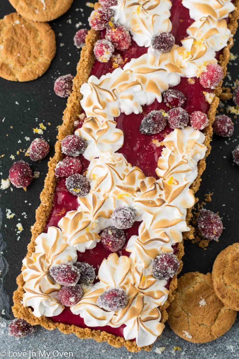 Cranberry Curd Tart - Love In My Oven