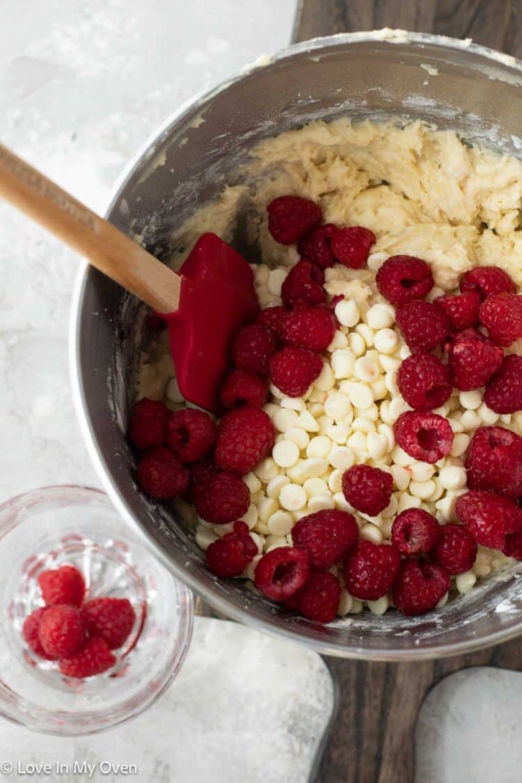 Raspberry White Chocolate Muffins - Love In My Oven