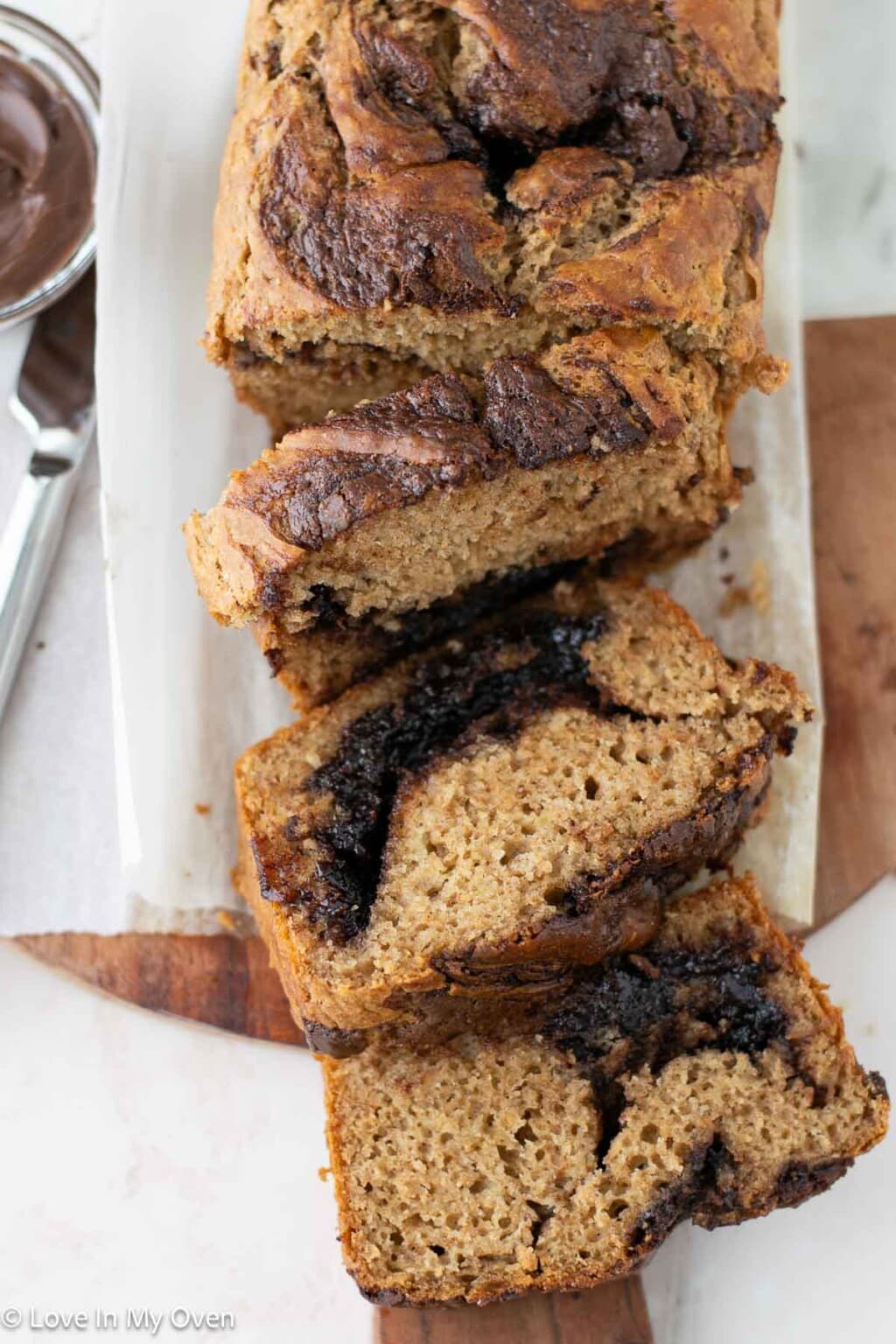 Nutella Banana Bread - Love In My Oven
