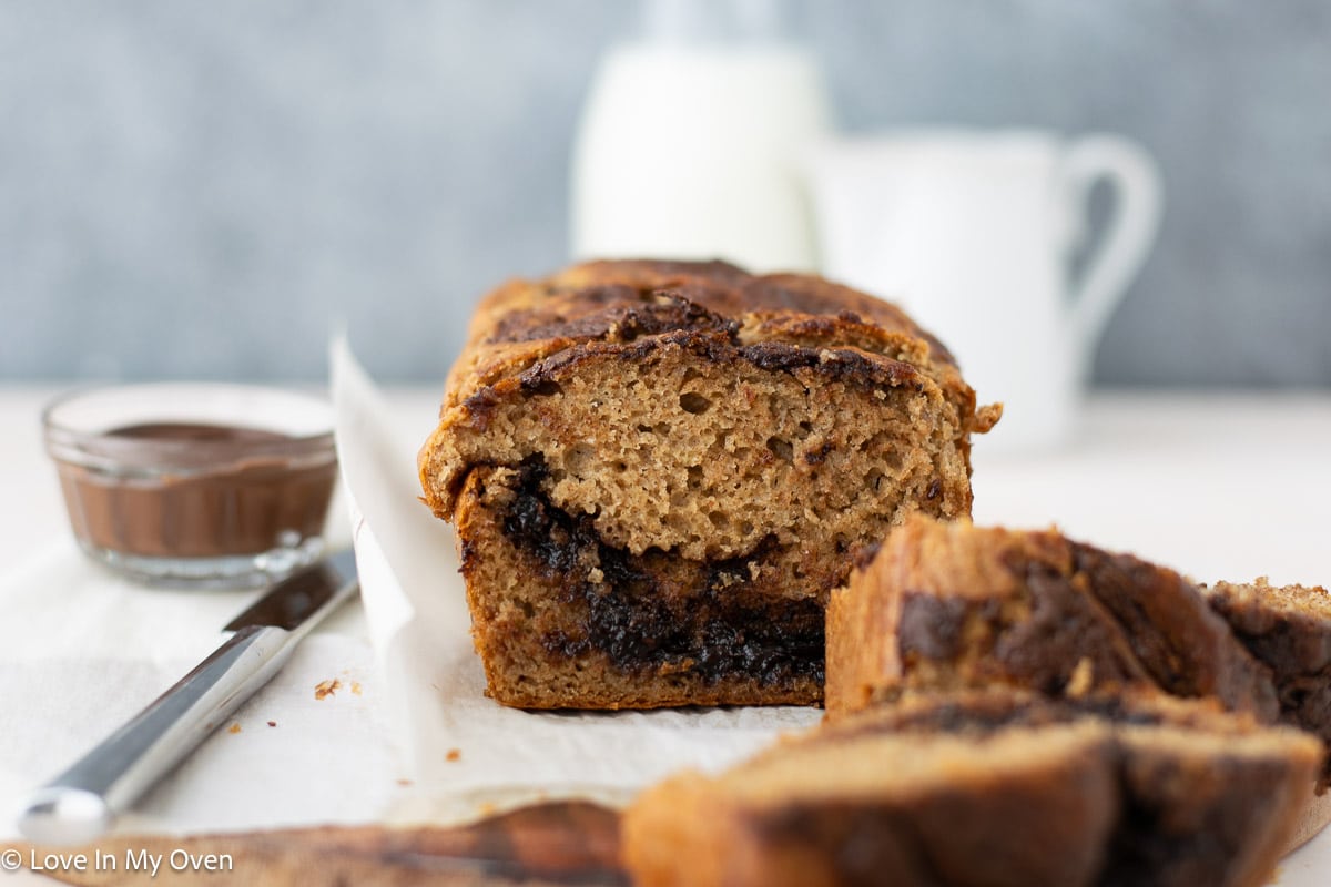 Nutella Banana Bread - Love In My Oven